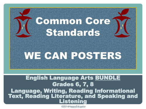 Common Core Standards for ELA Posters - BUNDLE | Teaching Resources