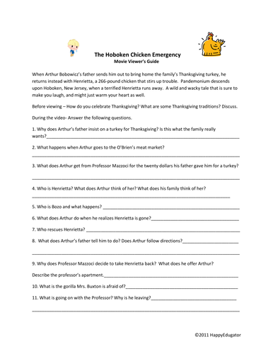Thanksgiving Movie Guide - The Hoboken Chicken Emergency | Teaching ...