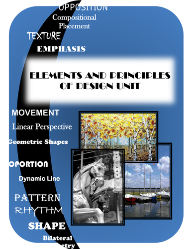 Elements and Principles of Design UNIT EDITABLE PowerPoint, Quizzes ...