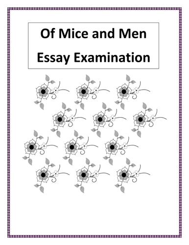 Of Mice and Men Final Test - Essay Examination | Teaching Resources