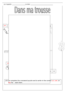 FRENCH - Pencil case items - Dans Ma Trousse - Worksheets | Teaching ...