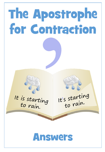 Apostrophe for Contraction / Omission | Teaching Resources
