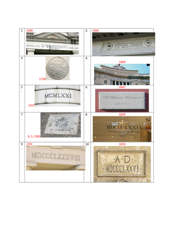 Roman Numeral building photos | Teaching Resources