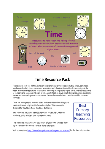 Time Resource Pack | Teaching Resources