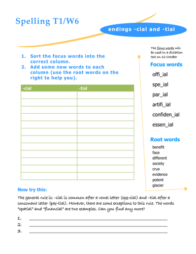 Spelling investigation and dictation sheets for 2014 curriculum ...