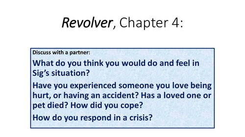 'Revolver' by Marcus Sedgwick: Chapter 3 &4 | Teaching Resources