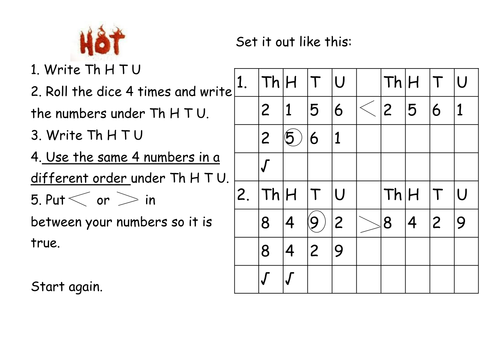 Yr 3 Greater than Less than 4 digits | Teaching Resources