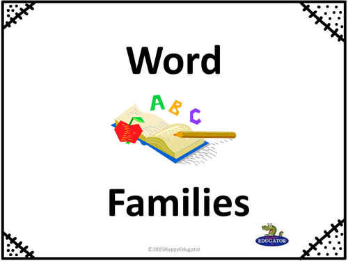 Word Families PowerPoint | Teaching Resources