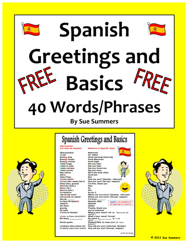 Spanish Greetings and Leave Takings Bundle of 10 | Teaching Resources