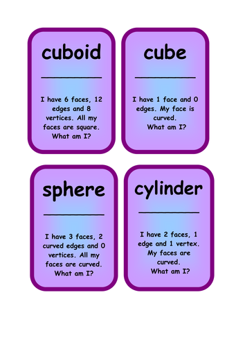 3D Shape Key Stage 1 Resource Pack | Teaching Resources