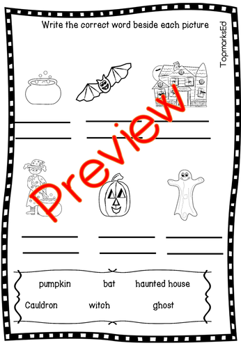 Halloween Bumper Pack. Math, English Language Arts, worksheets and ...