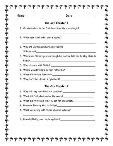 The Cay Novel Study | Teaching Resources