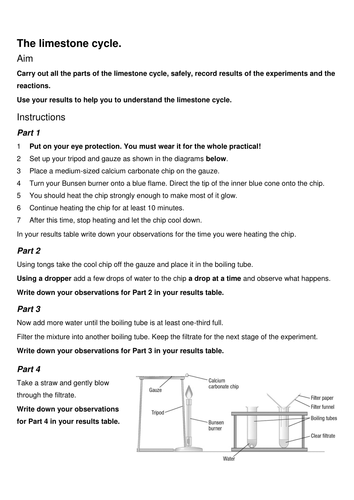 Limestone cycle, Lesson 3 of Limestone and Building Materials, (AQA 1.2 ...