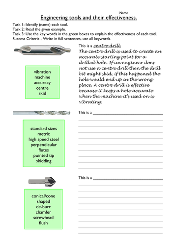 BTEC Engineering - Unit 7 Machining | Teaching Resources