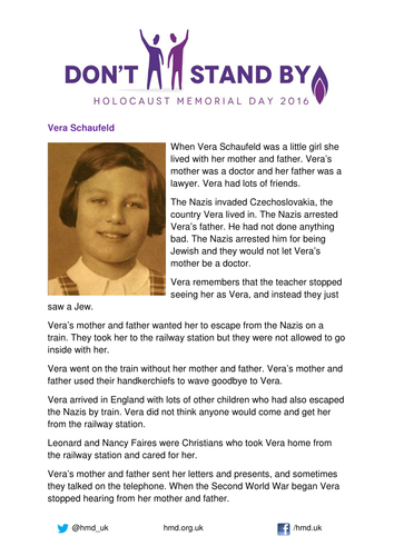 Holocaust Memorial Day 2016 - SEN resources | Teaching Resources