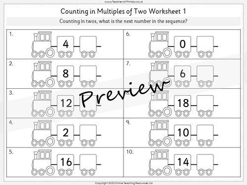 Counting in Multiples of Two | Teaching Resources