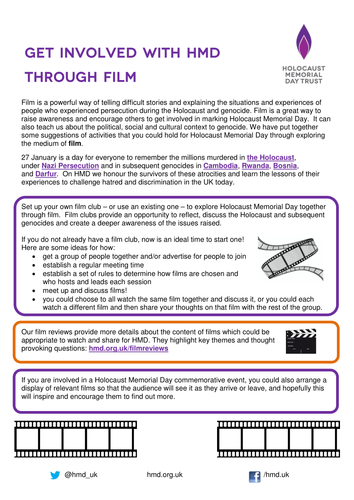 Holocaust Memorial Day 2016 through books or film | Teaching Resources