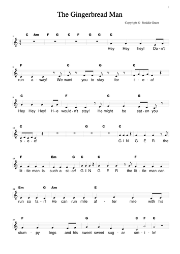 The Gingerbread Man (Musical Play for Ages 4-9) | Teaching Resources