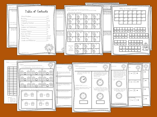 Thanksgiving Math Pack | Teaching Resources