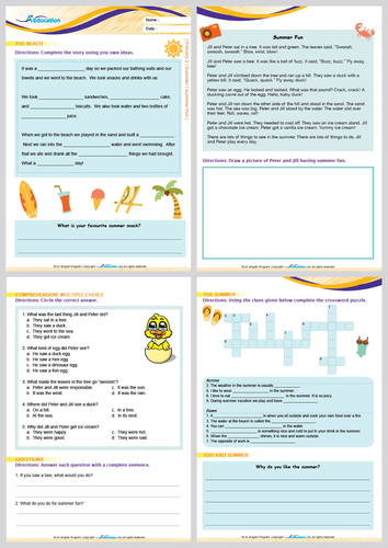 Summer - Summer Fun (I) - Grade 2 | Teaching Resources