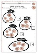 Money - Counting pennies up to 10p and then 15p,20p & 30p using 1p, 2p ...