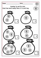 Money - Counting pennies up to 10p and then 15p,20p & 30p using 1p, 2p ...