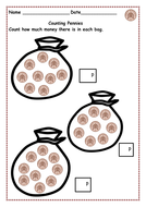 Money - Counting pennies up to 10p and then 15p,20p & 30p using 1p, 2p ...