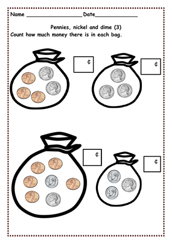 Money Counting up to 10 cents and then 20 cents - Pennies, Pennies ...