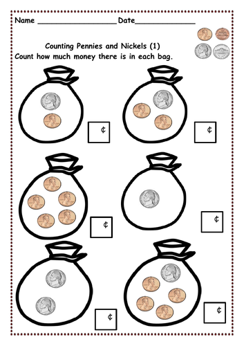 Money Counting up to 10 cents and then 20 cents - Pennies, Pennies ...