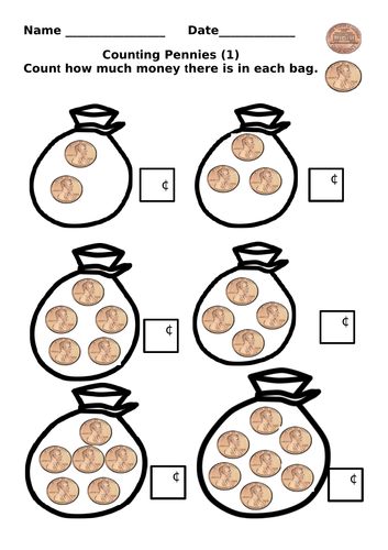 Money Counting up to 10 cents and then 20 cents - Pennies, Pennies ...