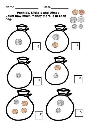Money Counting up to 10 cents and then 20 cents - Pennies, Pennies ...