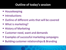 Introduction to marketing- Principles of marketing | Teaching Resources