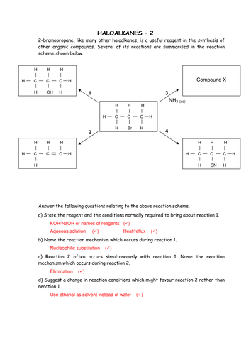 Chemistry: Alkanes, Alkenes and Haloalkanes Collection A Level Year 1 ...