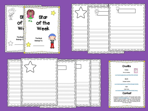 Star of the Day/Week BUNDLE Grades 3-5 | Teaching Resources
