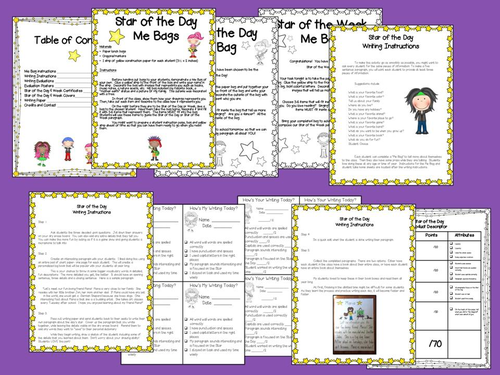 Star of the Day/Week BUNDLE Grades 3-5 | Teaching Resources