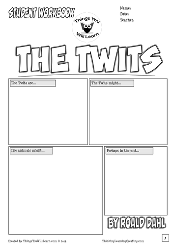 The Twits by Roald Dahl Comic Style Workbook | Teaching Resources