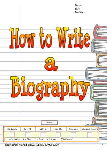 How to Write a Biography | Teaching Resources