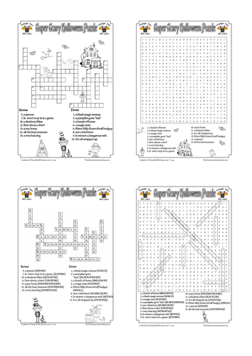 Super Scary Halloween Puzzle | Teaching Resources