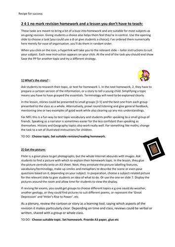 241 Really sick of revision- flipped homework & lessons for almost any ...