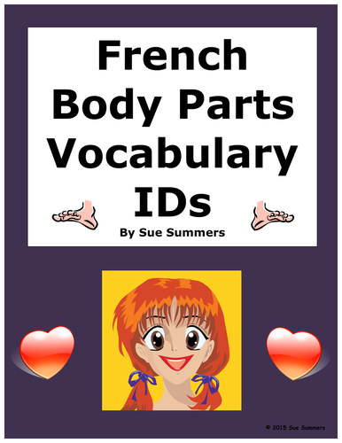 French Body Parts Vocabulary 18 Image IDs Worksheet | Teaching Resources