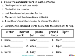 Compound Words - KS1 by Online_Teaching_Resources | Teaching Resources