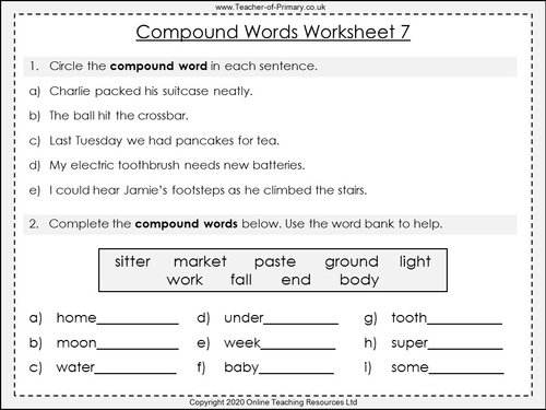Compound Words - KS1 | Teaching Resources