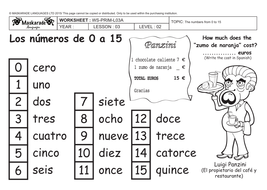 SPANISH-Y4/5- ABOUT YOU: Numbers 0-15/Los números de 0 a 15/Where do ...