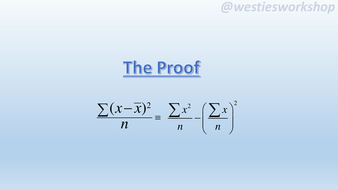 Statistics Variance Proof | Teaching Resources