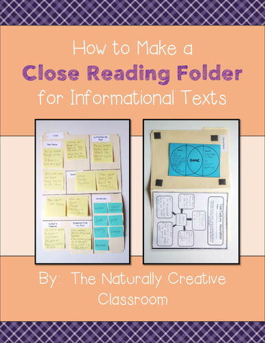 Close Reading Folder | Teaching Resources