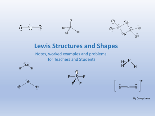 Chemistry: Lewis structure and molecular shape problems by Drogchem ...