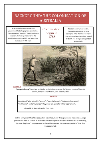 Australian Assimilation and the Stolen Generation | Teaching Resources