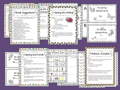 Spring Literacy Centers | Teaching Resources