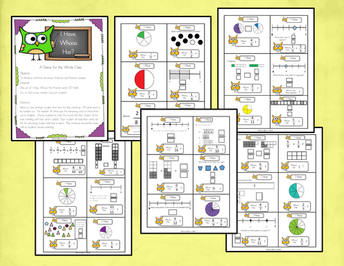 I Have, WHO Has: A Fraction Game | Teaching Resources