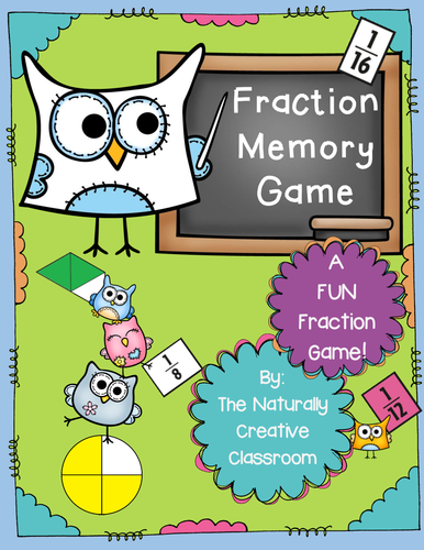 Fraction Memory Game | Teaching Resources
